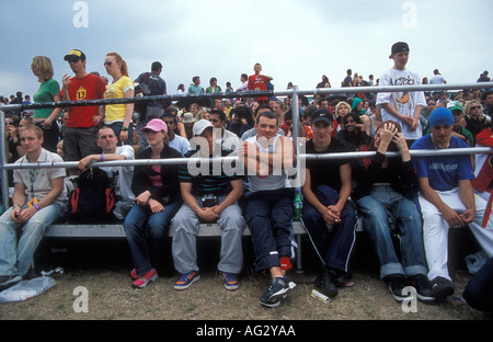 Multi racial audience watching break dancing at the Sprite Urban Games ...