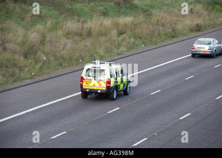 Blurred moving car highways agency land rover discovery traveling at ...
