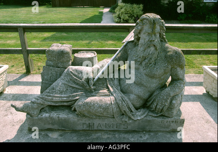 The Statue of Old Father Thames at St John's Lock, Lechlade Stock Photo ...