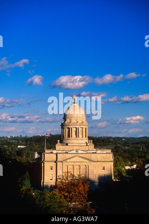 The dome of the State Capitol Building in Lansing, Mich., if framed by ...