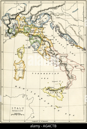 Italy Political Map Stock Photo - Alamy