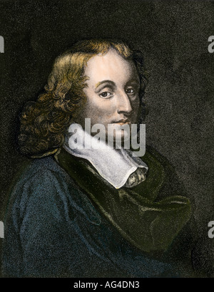 Blaise Pascal - portrait of the French mathematician, physicist and ...