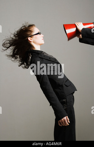 Woman being yelled at Stock Photo - Alamy