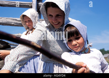 Acadian Village in Caraquet New Brunswick with children dressed up like ...