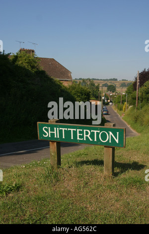 The Sign of Shitterton Village near Bere Regis Dorset England UK with ...