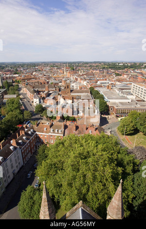 an aerial view of central Worcester Stock Photo - Alamy