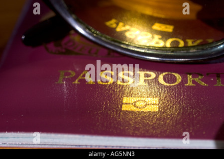 Biometric UK passport issued by the UKPS and IPS with biometric strip ...