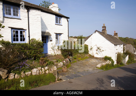 UK Cornwall Boscastle Upper Town High Street the Napoleon Inn Stock ...