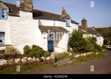 UK Cornwall Boscastle Upper Town High Street the Napoleon Inn Stock ...