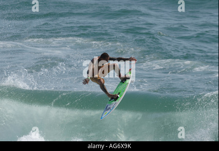 Professional surfer Christian Fletcher flying through the air in ...