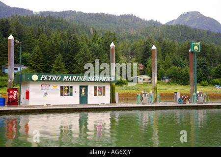 The Petro Marine Services fuel dock Ketchikan Alaska Stock Photo - Alamy