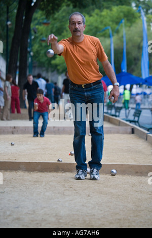 Playing petanque Paris Plage Paris France Stock Photo - Alamy