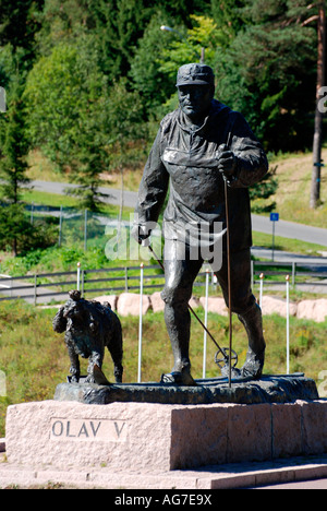 Norway. Oslo. Statue of King Olav 5th Stock Photo - Alamy
