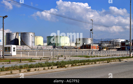 Hellenic Petroleum Oil refining industrial installation tanks Ionia ...