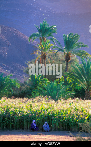 Niger, Timia Oasis. Two Tuareg Children in the Oasis village of Timia ...