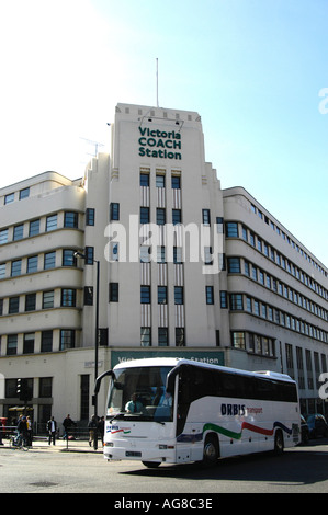 London, England, UK. Victoria Coach Station (Art Deco - 1932. Wallis ...
