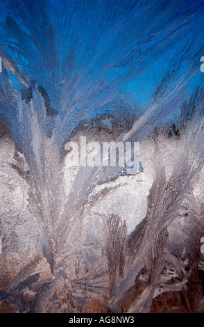 Frostwork on window Stock Photo - Alamy