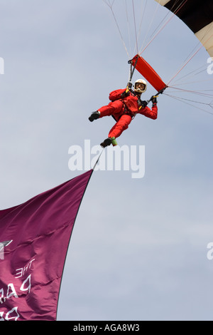 The British Armys Red Devils Parachute Display Team in action at the ...
