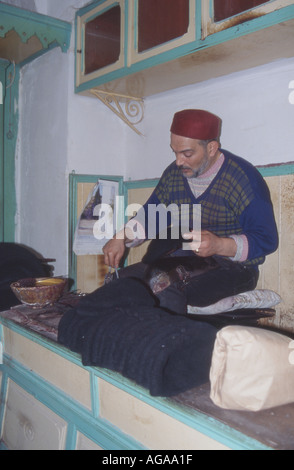 Hand made traditional Tunisian felt hats with different colors in ...