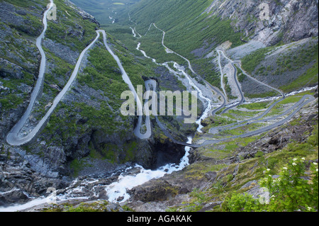 NORWAY ROMSDAL TROLLSTIGEN THE TROLLS LADDER TROLLS CAUSEWAY Stock ...