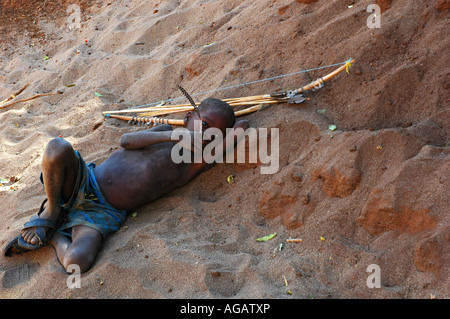 Africa Tanzania Lake Eyasi Old mature Hadza woman A small tribe of ...