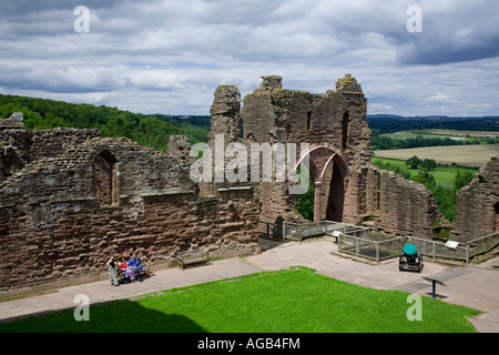 Photograph of the ruins of Goodrich Castle near ross on Wye in Herefordshire Stock Photo - Alamy