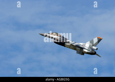 Dutch F16 Fighting Falcon Delta Wing Jet Fighter with afterburner Stock ...