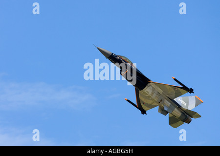 Dutch F16 Fighting Falcon Delta Wing Jet Fighter with afterburner Stock ...