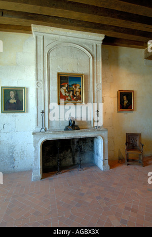 Interior of the Royal Lodge (Logis Royal), Chateau de Loches, sud-Touraine, France Stock Photo ...