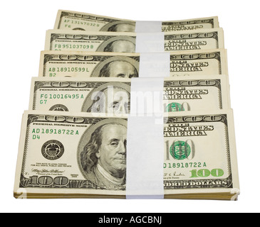 the fifty thousands US dollars heap isolated on white background Stock ...