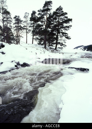 River Dee and waterfall at Linn of Dee Scottish Highlands Perthshire ...