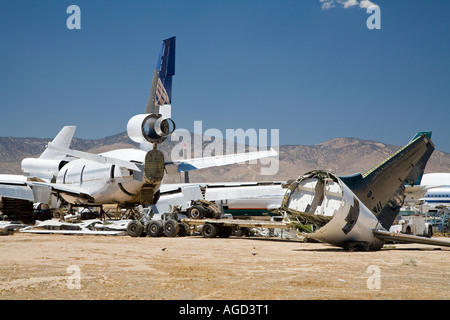 Airliners Being Dismantled for Scrap Stock Photo - Alamy