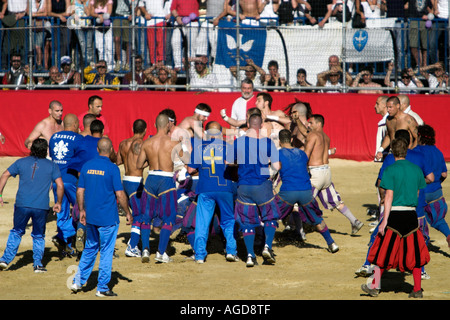 The Melee of players in the game they call the Calcio Storico, Football ...