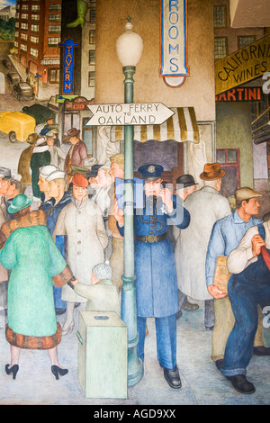 Works Progress Administration murals Coit Tower Telegraph Hill San ...