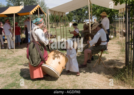 Recreation of Tudor forge at Kentwell Hall Long Melford Suffolk England ...