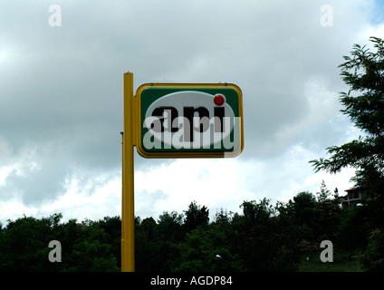 api, italian, petrol, station, fuel, oil, company, italy, filling Stock ...