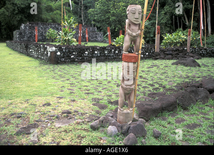 French Polynesia Tahiti Arahurahu marae ancient stone structure Stock ...