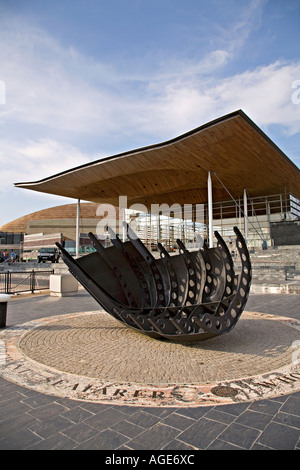 Welsh Assembly Building; Senedd building, Cardiff Bay. Summer 2022 ...