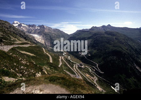 SWITZERLAND GLACIER RHONE GLACIER GLETCH FURKA GRIMSEL RETREAT GLOBAL ...