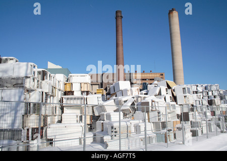 Pile of dumped refrigerators and freezers Stock Photo - Alamy