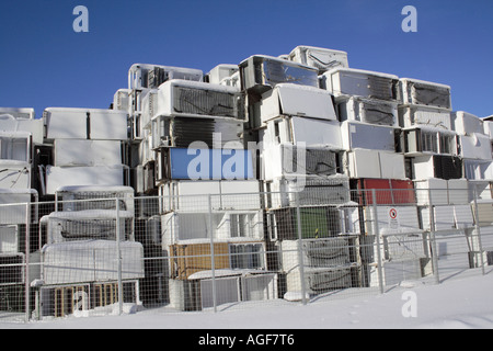 Pile of dumped refrigerators and freezers Stock Photo - Alamy