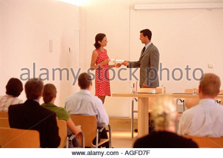 Man receiving award certificate Stock Vector Art & Illustration, Vector ...