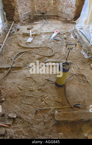 Floor joists with dry rot Stock Photo - Alamy