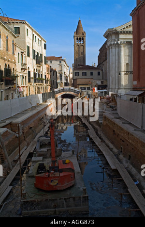 ITALY VENICE CANAL DRAINED Stock Photo - Alamy