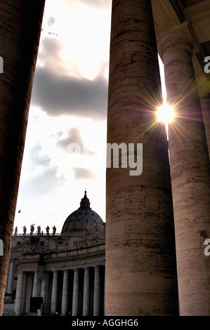 columns, Collonade of St. Peter's Cathedral, Vatican, Rome, Italy Stock ...