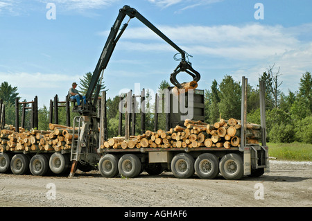Michigan Upper Peninsula logging truck industry Stock Photo - Alamy