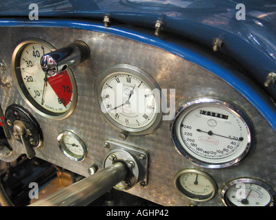 dashboard of classic Bugatti sportscar Stock Photo - Alamy