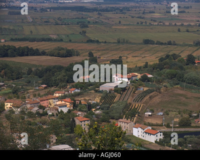 View from village of Castelvecchio with Colle di Compito and S Andrea ...