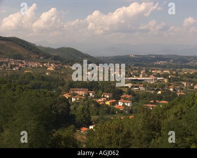 View from village of Castelvecchio with Colle di Compito and S Andrea ...