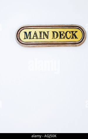 Main Deck text on a white background Stock Photo - Alamy